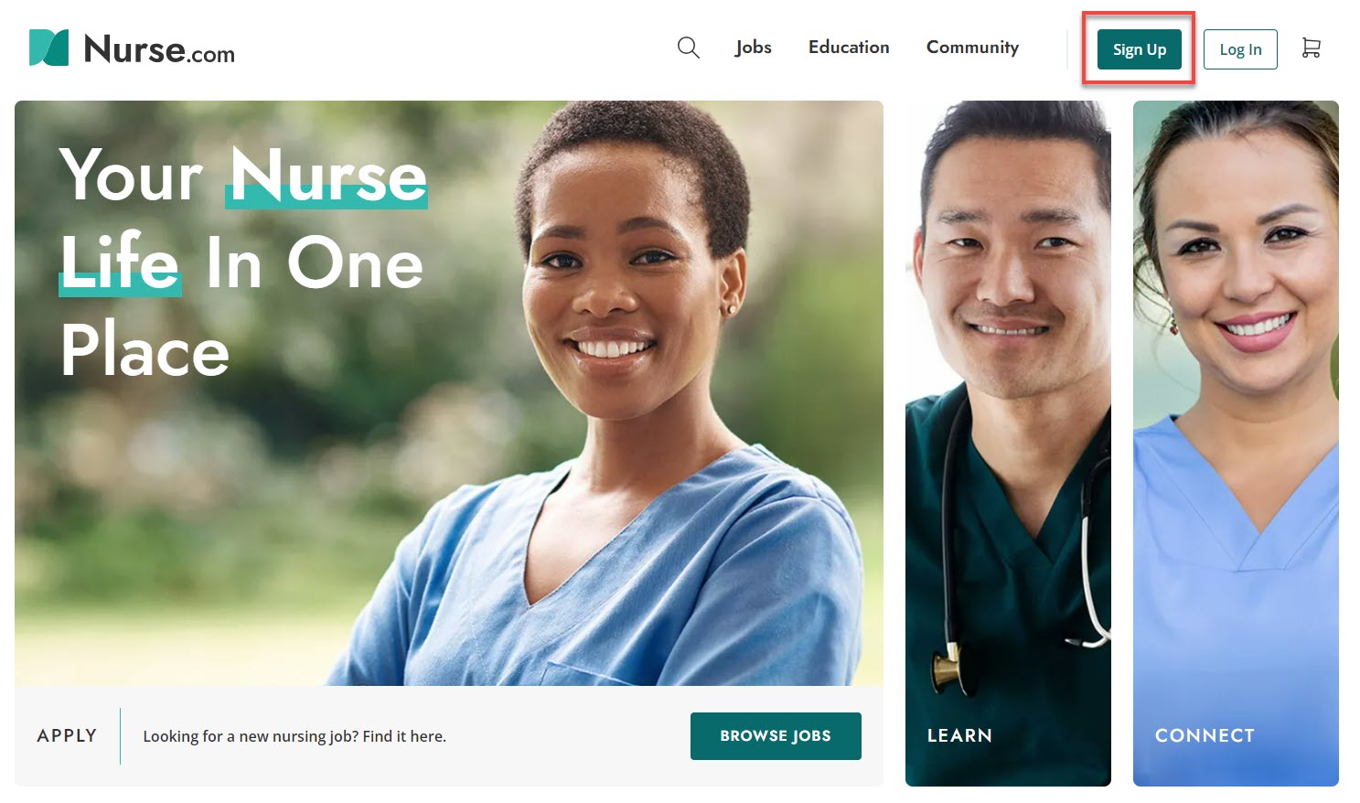 Logging Into Nurse.com