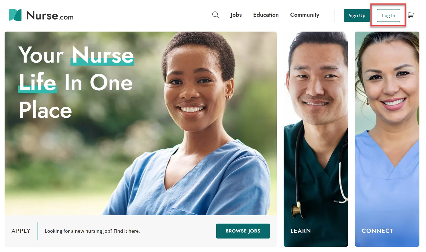 Logging Into Nurse.com