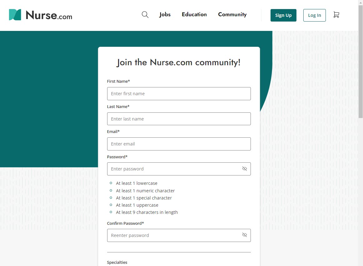 Logging Into Nurse.com