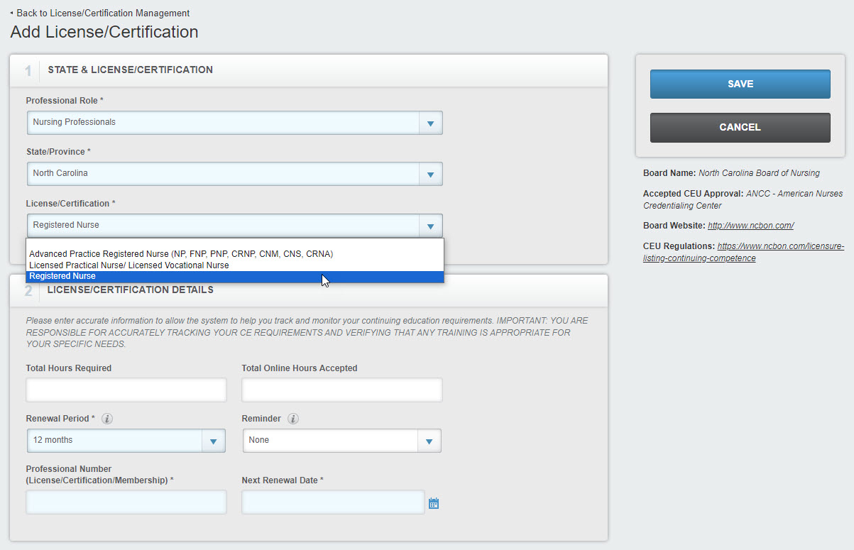 How to Add Your License to Your Account