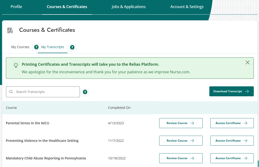 Navigating Your Nurse.com Dashboard