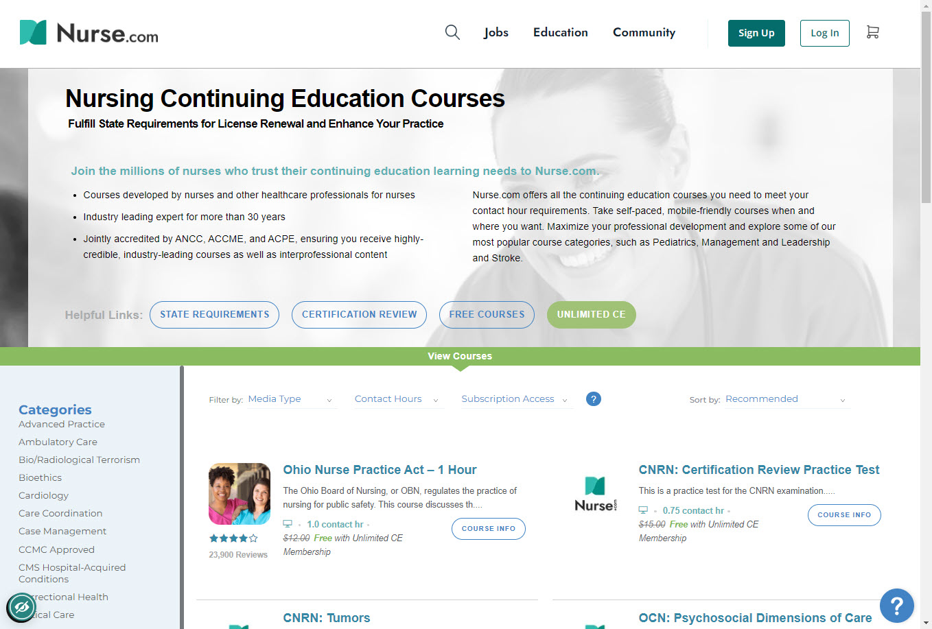 The Nurse.com Course Catalog